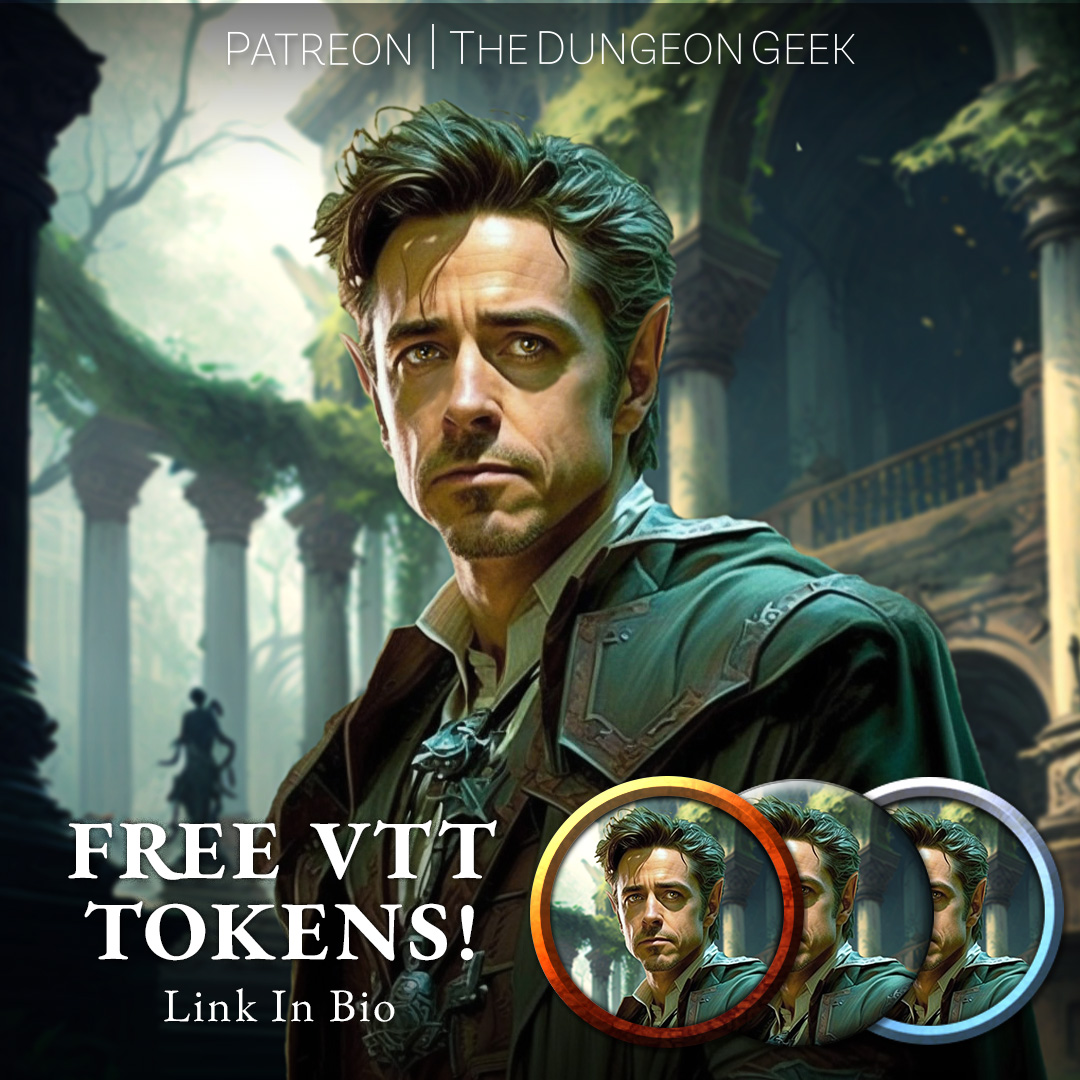 POP:D&D – Elven Robert Downey Jr – VTT Character Tokens – The Dungeon Geek