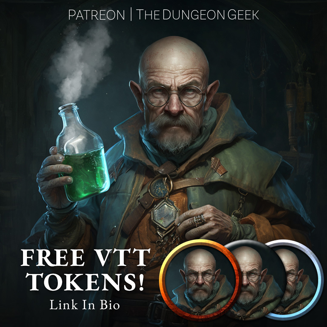POP:D&D – Gnome Alchemist Bryan Cranston – VTT Character Tokens – The ...