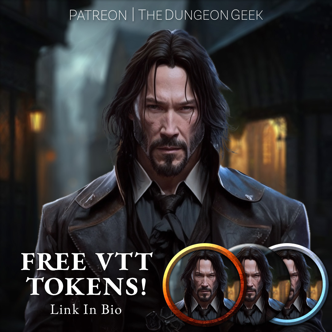 POP:D&D – Gunslinger Keanu Reeves – VTT Character Tokens – The Dungeon Geek