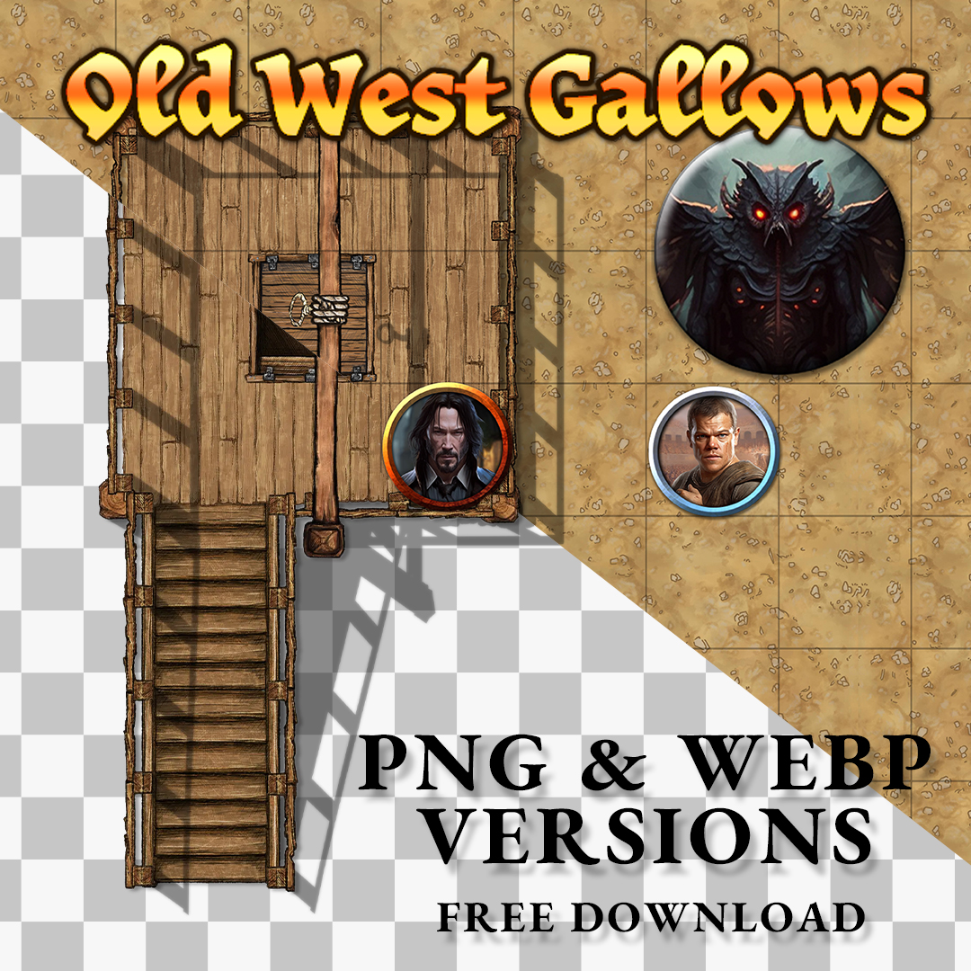 Free RPG Map Assets – Old West Gallows – The Dungeon Geek