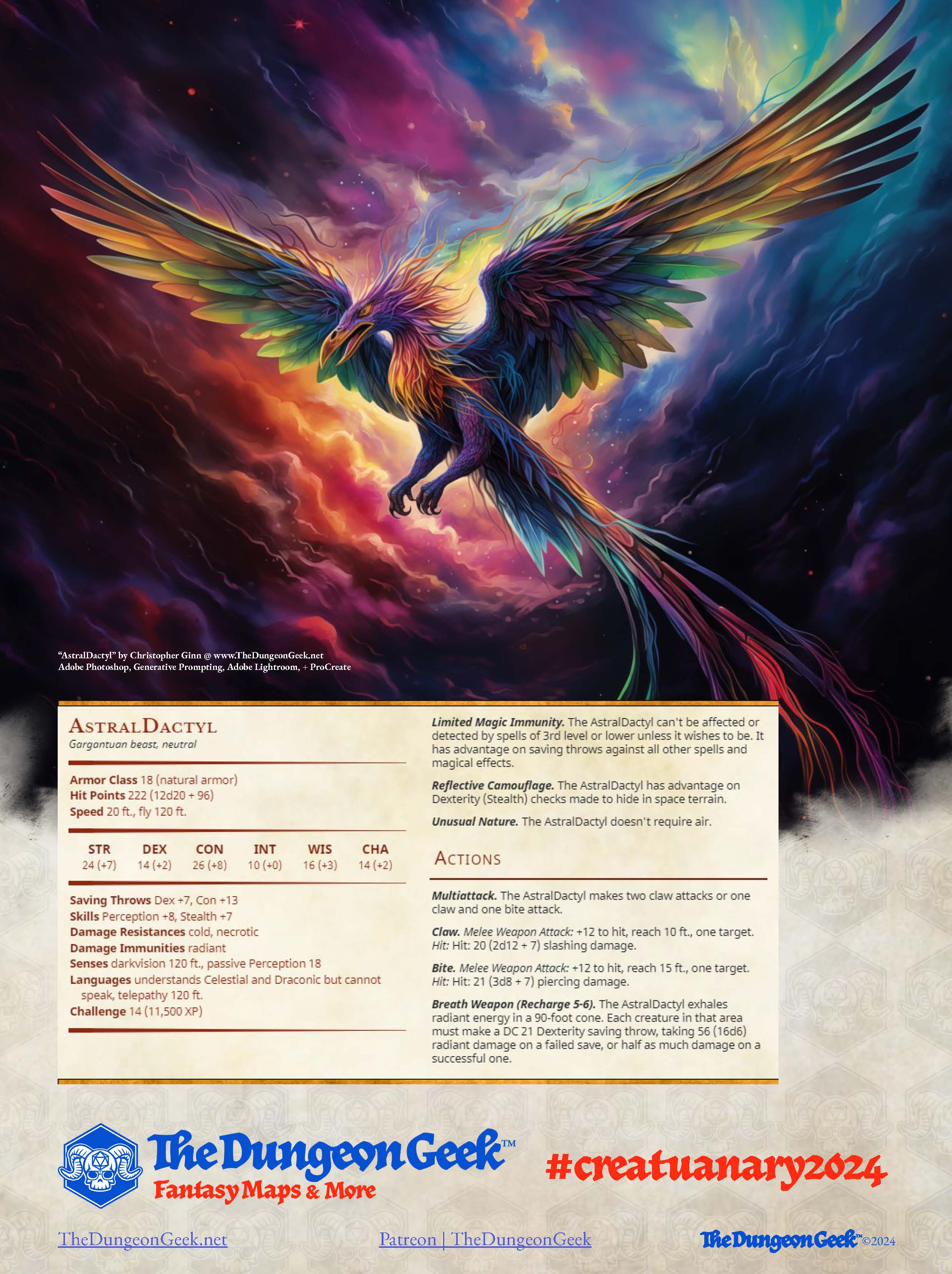 D&D 5e Creature Feature – AstralDactyl (CR 14 ) – #Creatuanary2024 ...